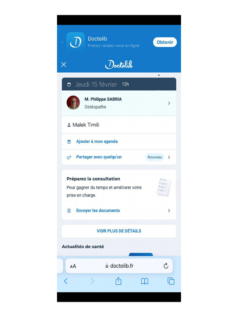 Screen Doctolib | PDF