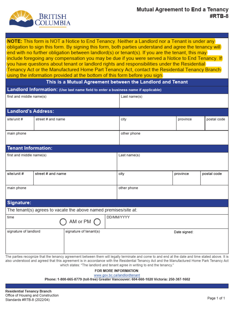 rtb8 | PDF | Leasehold Estate | Landlord