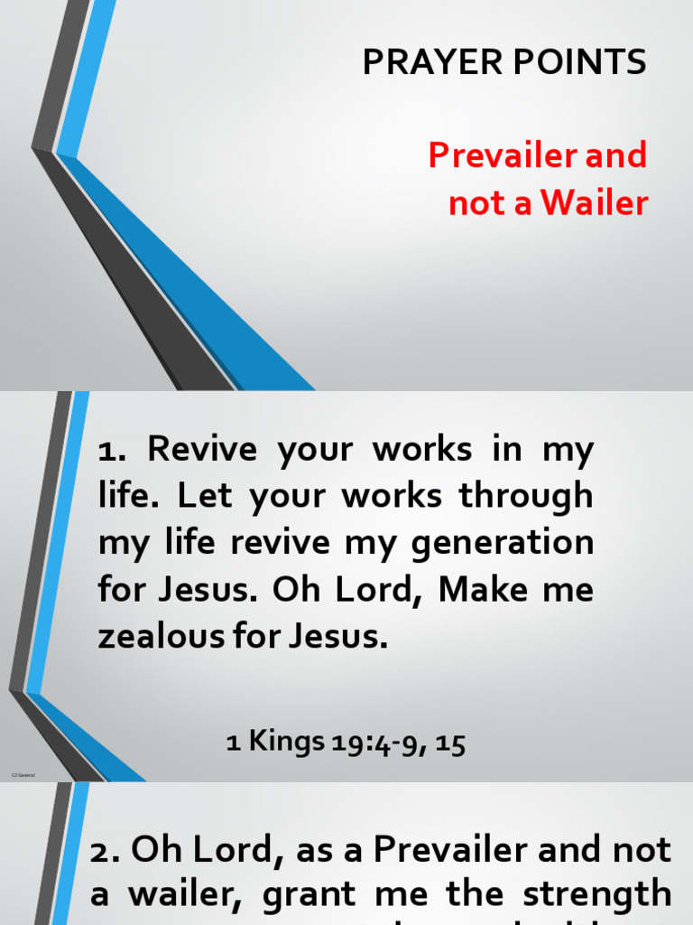 Prevailer Prayer Points for Victory | PDF | Jesus | Christian Belief ...