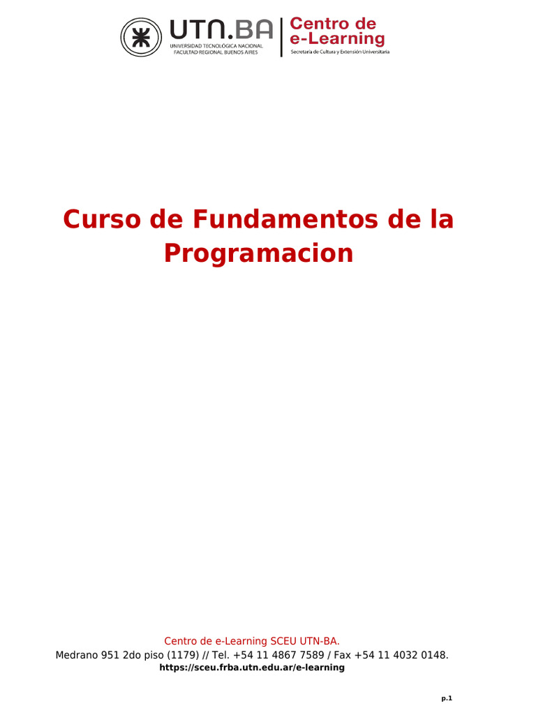 PROGRAMA Curso de Fundamentos de La Programacion | PDF | Programación de computadoras | Software