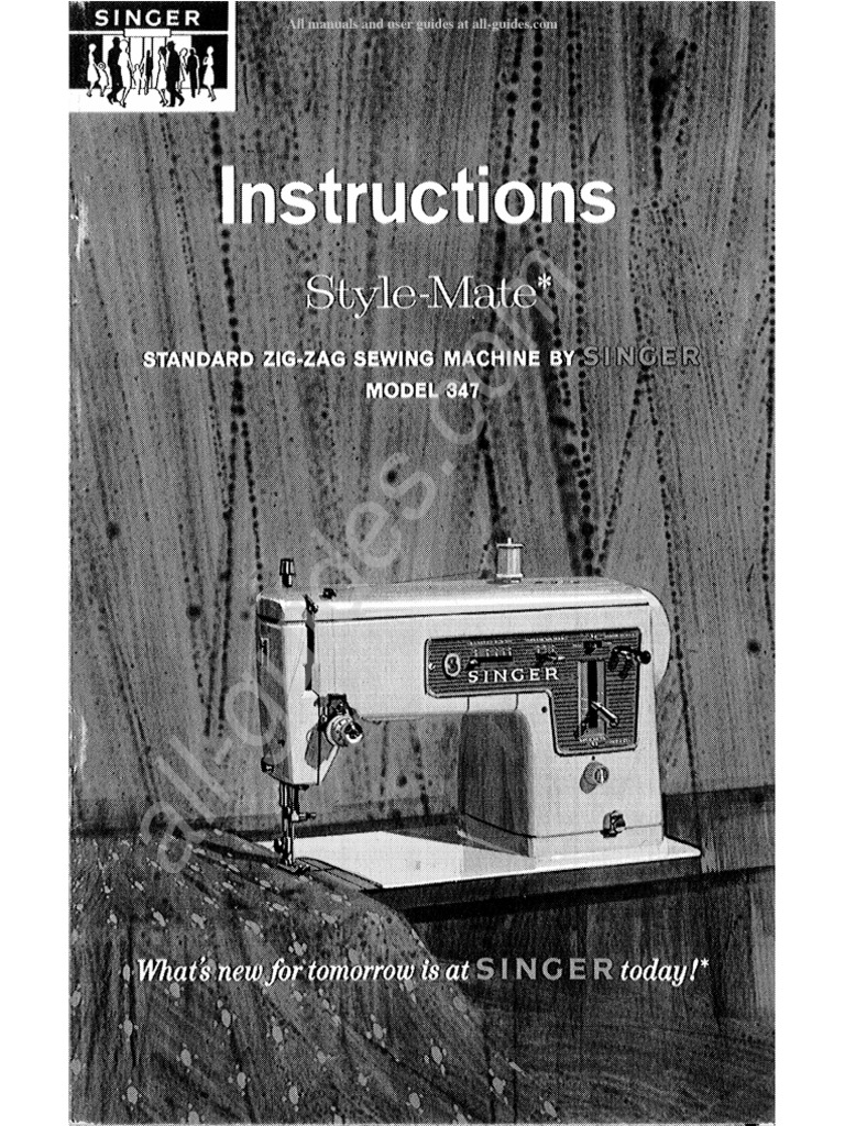 Singer Style-Mate 347 Sewing Machine Instruction Manual | PDF