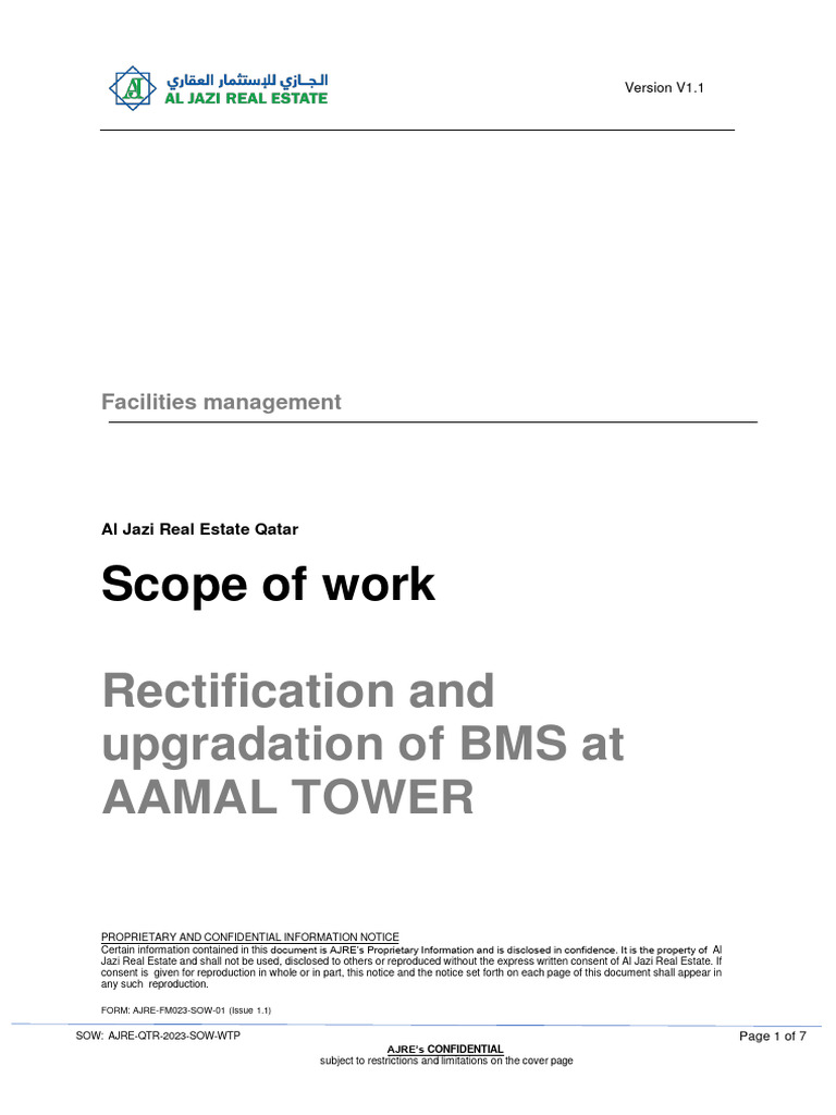 SOW BMS Rectification - Upgradation - AJRE-REV1 | PDF | Computing