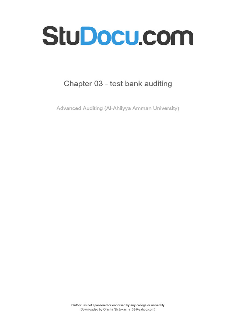 Chapter 3 Audit Reports | PDF | Auditor's Report | Audit