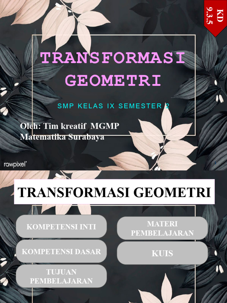 Modul 9.3.5 Menjelaskan Transformasi Geometri | PDF | Metode & Bahan Ajar | Sains & Matematika