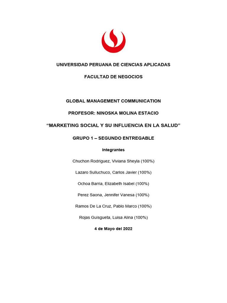 Entregable Final GMC | PDF | Marketing | Business