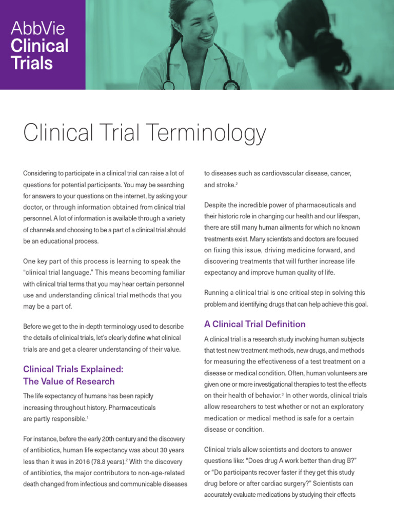 Essential Clinical Trial Terminology Guide | PDF | Clinical Trial ...
