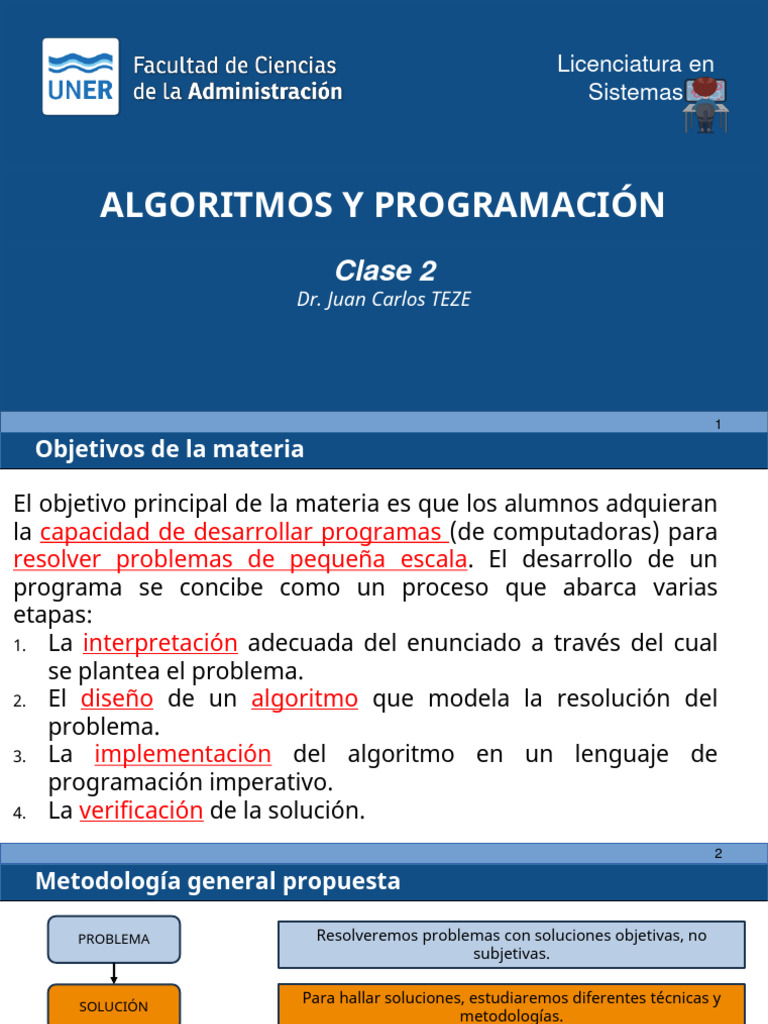 Clase 02 | PDF | Algoritmos | Programa de computadora
