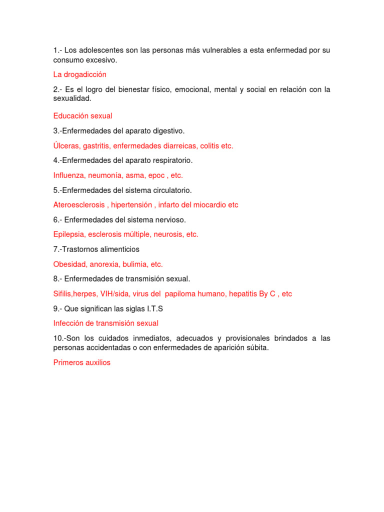 Temario 2 Eduacion para La Salud | PDF | Salud y bienestar | Ciencia y ...