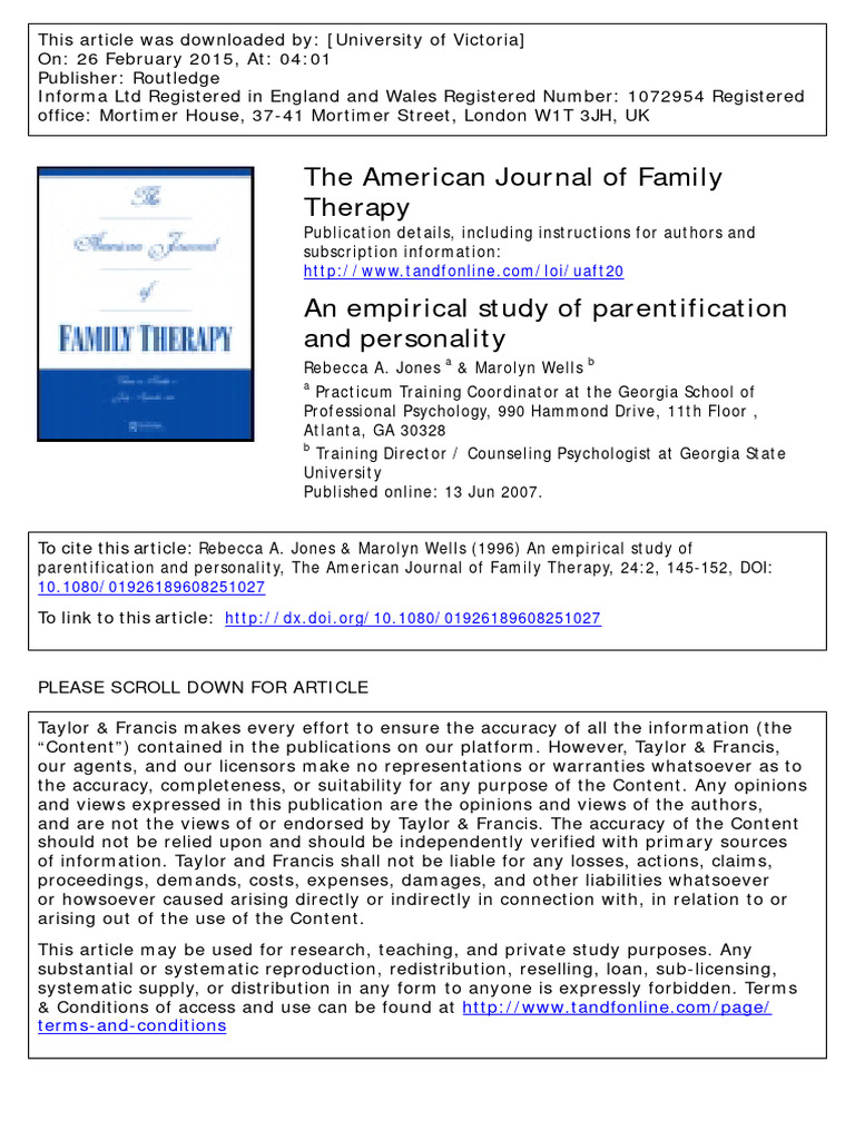 Jones 1996 | PDF | Dependent And Independent Variables | Psychology