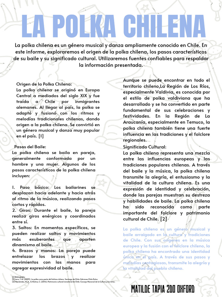 La Polka Chilena | PDF | Chile | Bailes