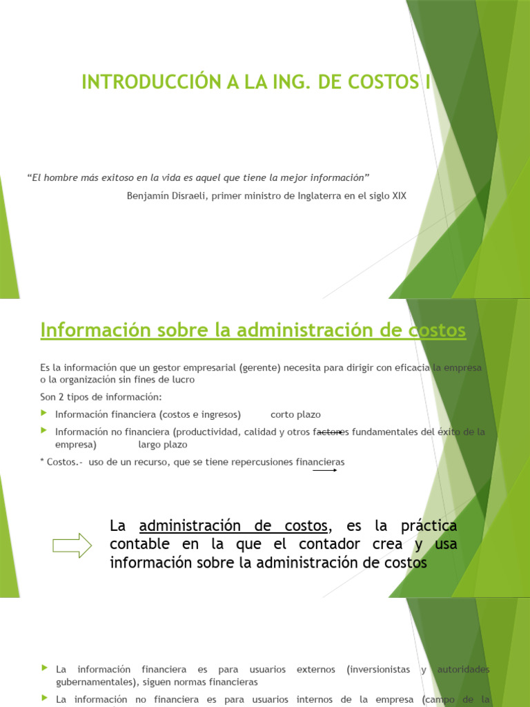 Introducción A La Ing. de Costos I | PDF | Contabilidad | Business