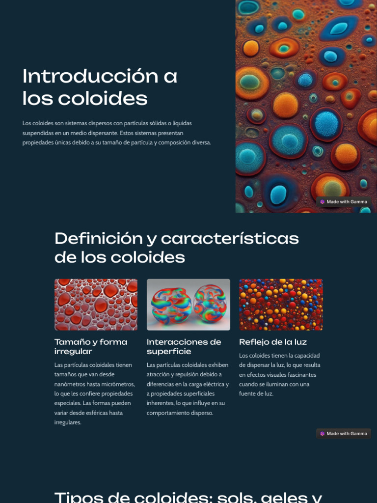 Introduccion A Los Coloides | PDF | Coloide | Emulsión