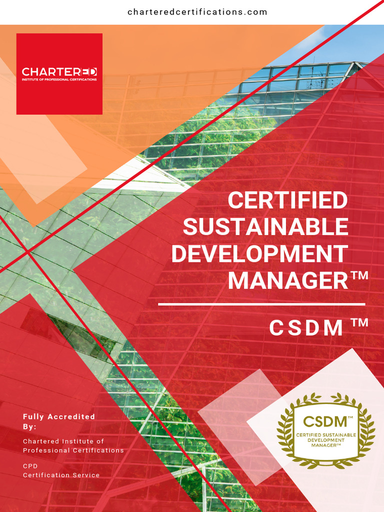 c9027 Certified Sustainable Development Manager CSDM Brochure 1 | PDF ...