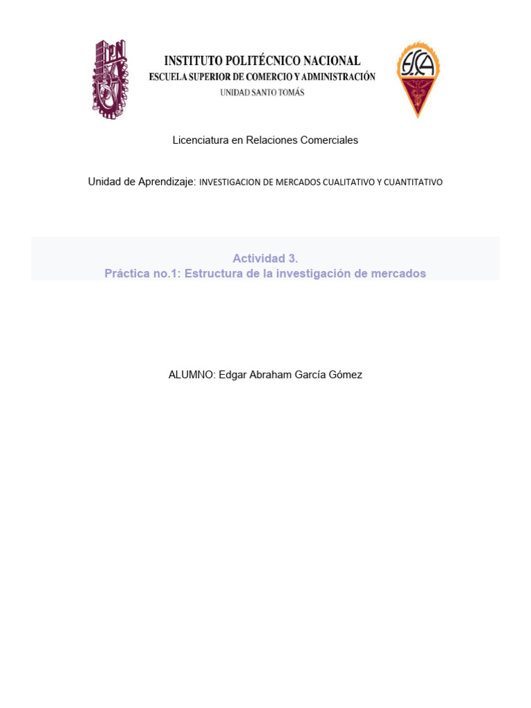 S2A3 Garciag Edgara | PDF | Investigación de mercado | Mercado (economía)