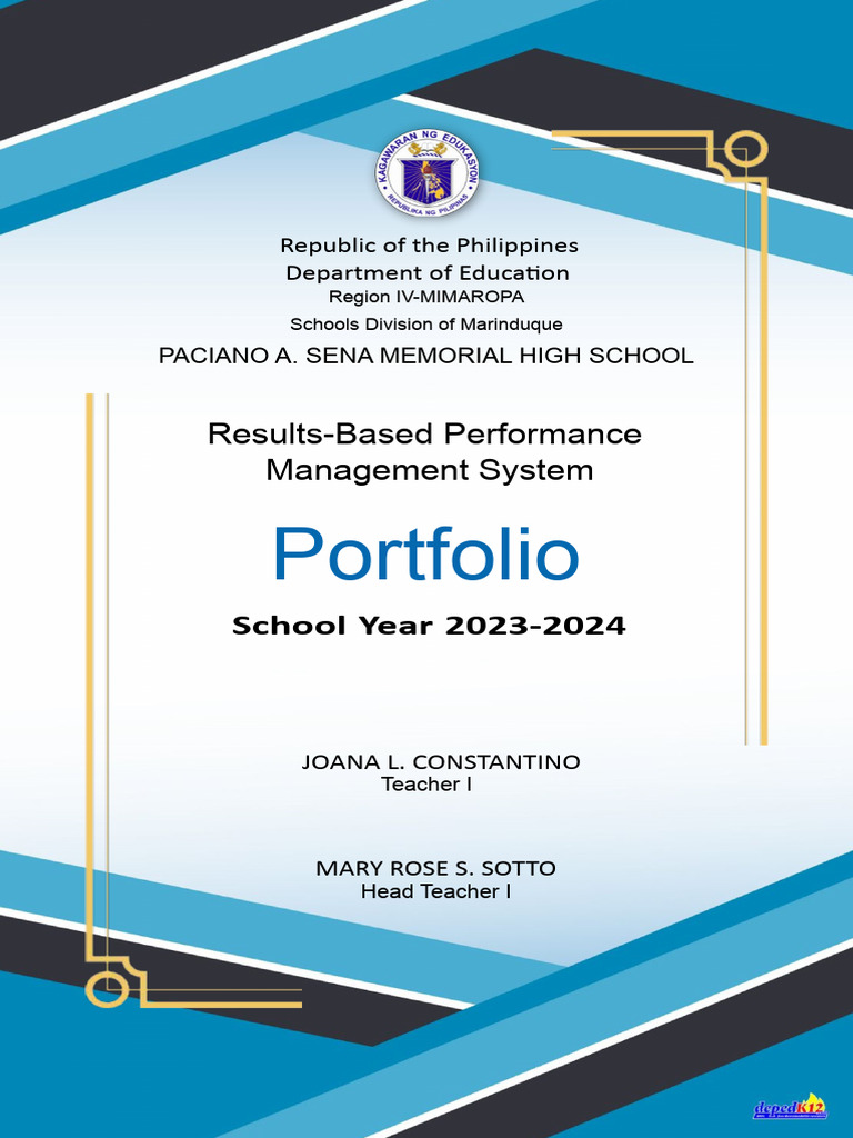 Rpms Portfolio 2023-2024 Labels | PDF | Learning | Educational Assessment