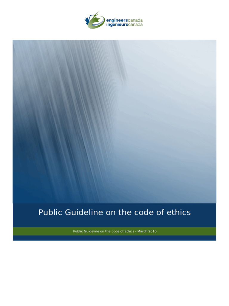 Public Guideline On The Code of Ethics | PDF | Engineer | Profession