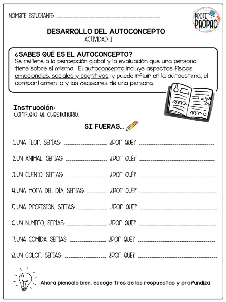 Actividad - autoconocimiento | PDF