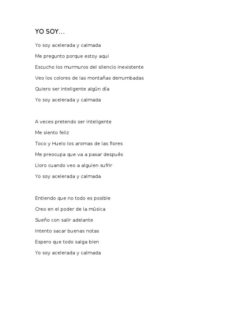 Ana Poema Yo Soy | PDF