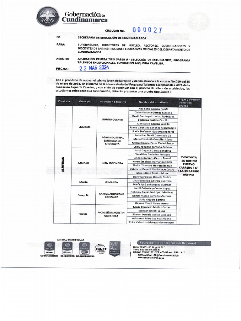 Circular 000027 | PDF