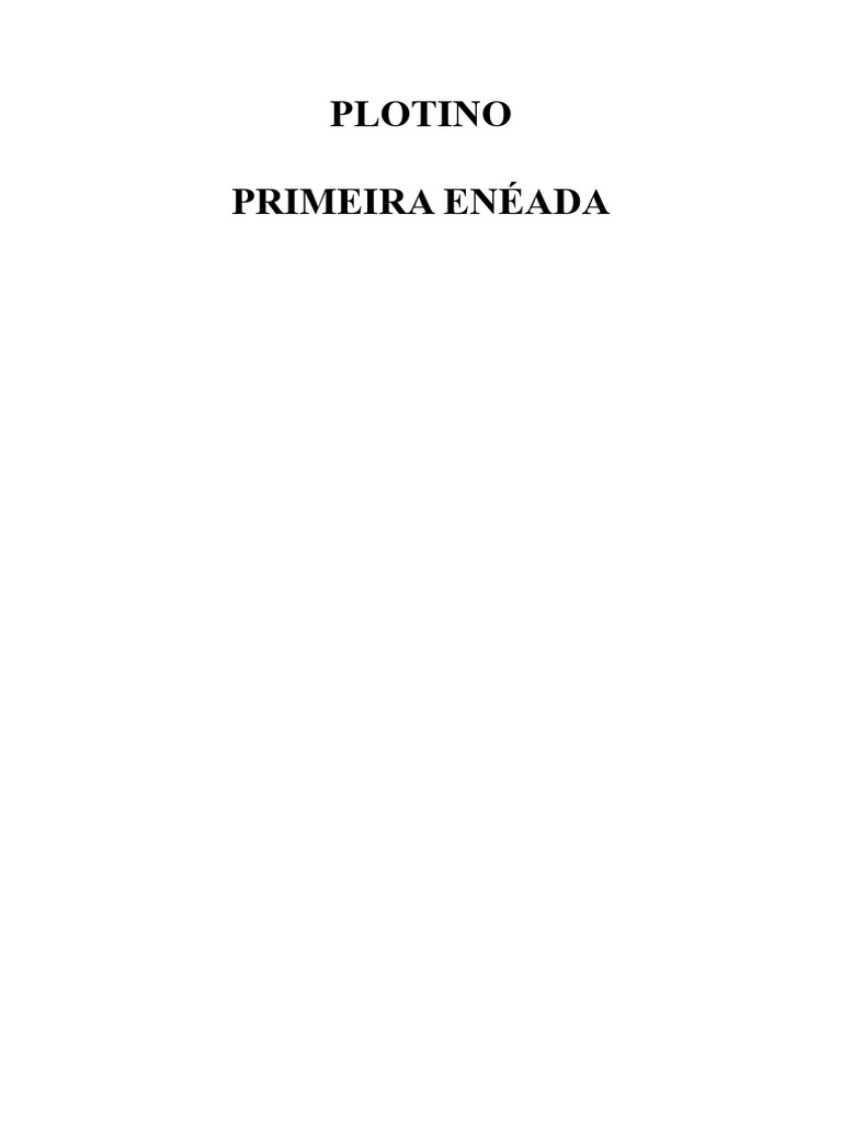Eneadas de Plotino em Portugues | PDF | Alma | Dor