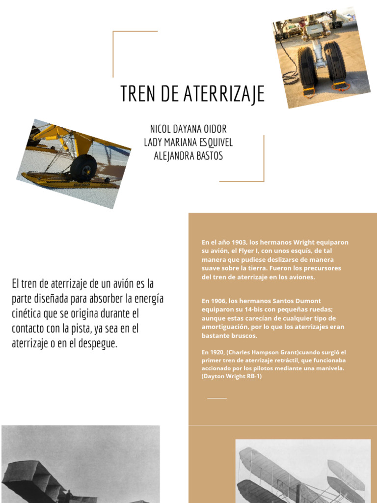 Tipos y Partes del Tren de Aterrizaje | PDF | Tren de aterrizaje | Avión