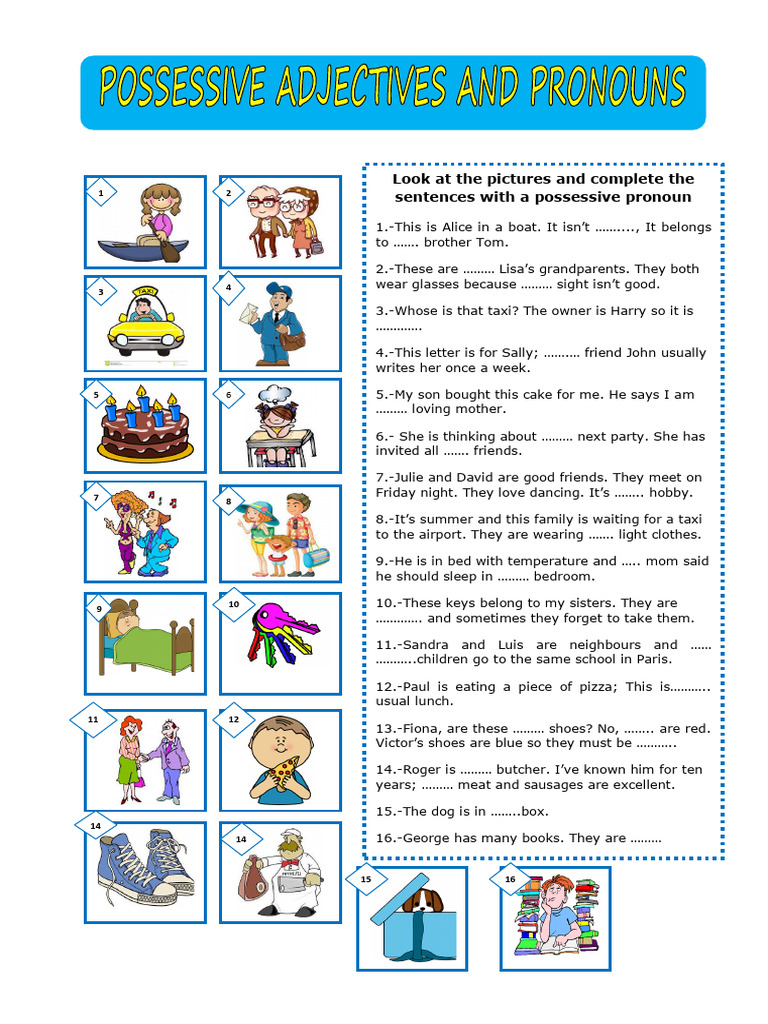 Class 4 Possessive Pronoun Answers | PDF