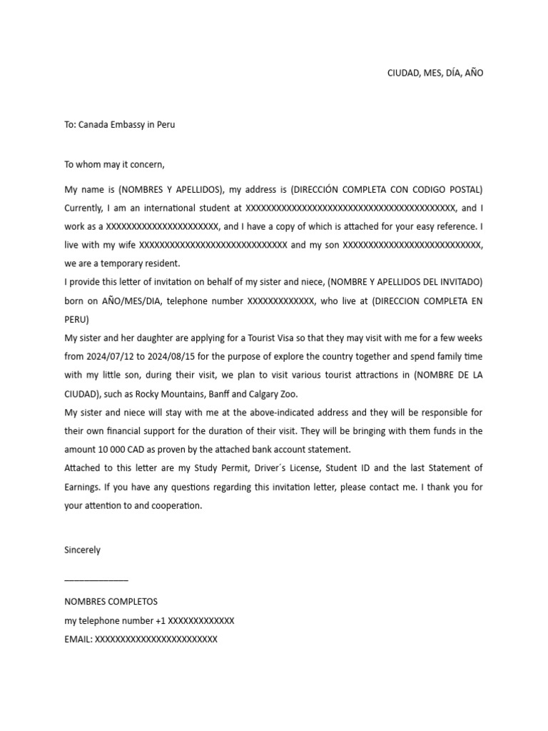 Modelo Carta de Invitación Hermano a Hermana | PDF