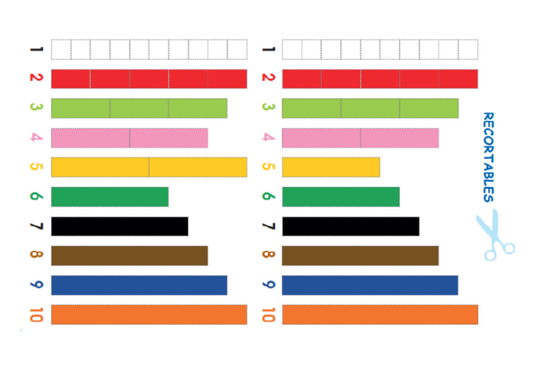 Regletas CUISENAIRE para Recortar | PDF