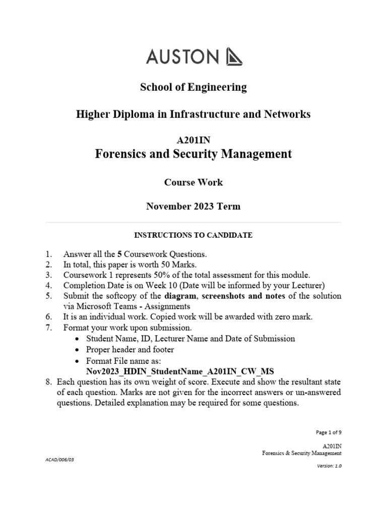 Nov2023 Hdin Studentname A201in CW Ms | PDF | Password | Computer File