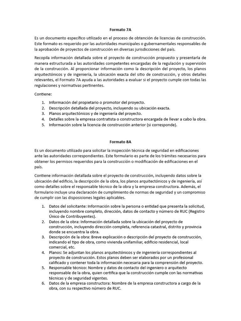 Formato 7A | PDF | Arquitecto | edificio