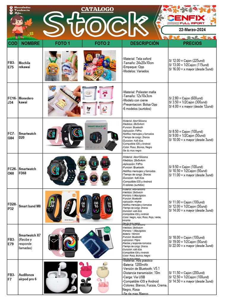 Catálogo de Productos Variados | PDF