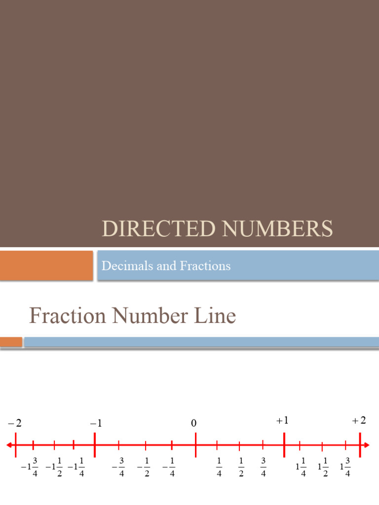 Directed Numbers Fractions and Decimals | PDF | Teaching Methods ...