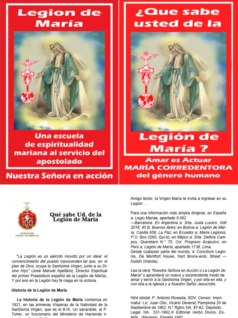 que sabes de la legion de maria | PDF | María, madre de Jesús | Iglesia ...
