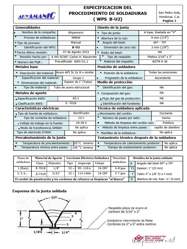 WPS SOLDADURA A TOPE TUBOS 1! ESPESOR ACTUALIZADA (Autoguardado) | Descargar gratis PDF ...