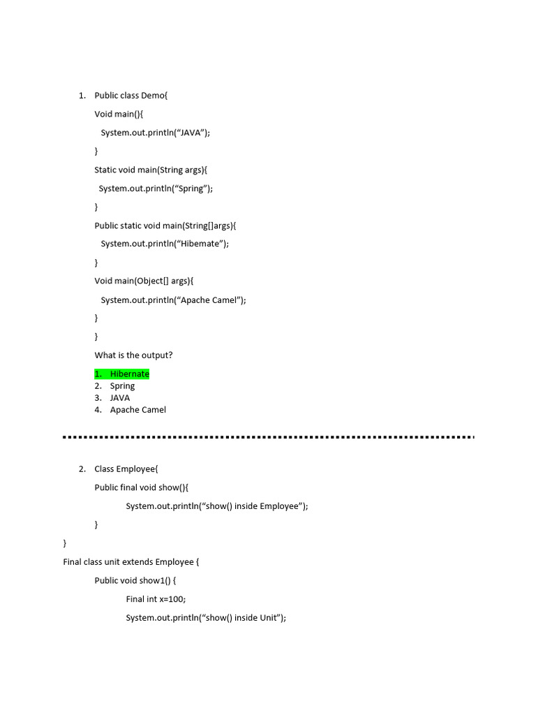 Java SE8 Developer-Merge | Download Free PDF | Object Oriented Programming | Control Flow