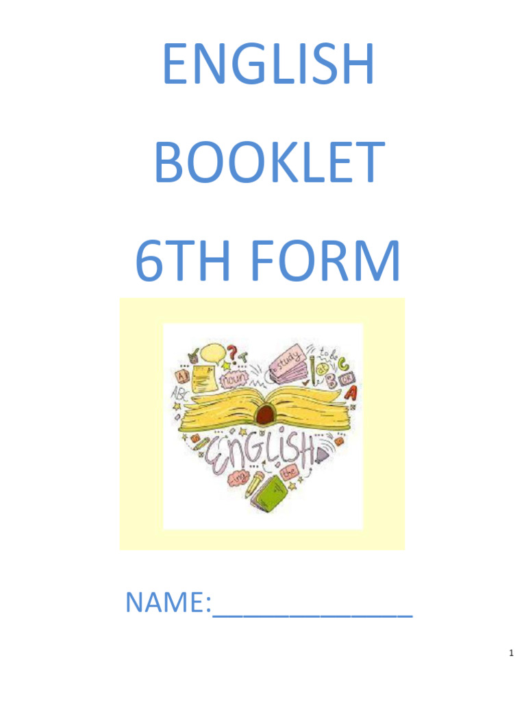 English 6TH Year Booklet | PDF