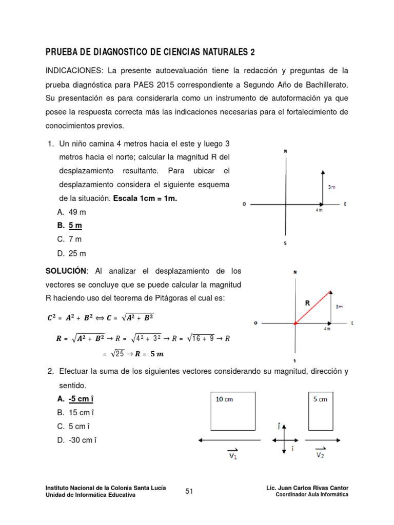 Prueba Diagnostico Ciencias Naturales 2015 | PDF | Fotosíntesis ...