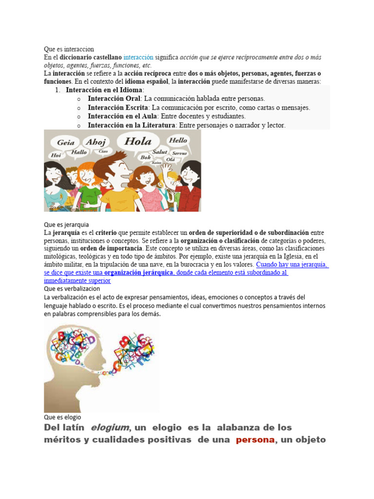 Que Es Interaccion | PDF | Jerarquía | Comunicación