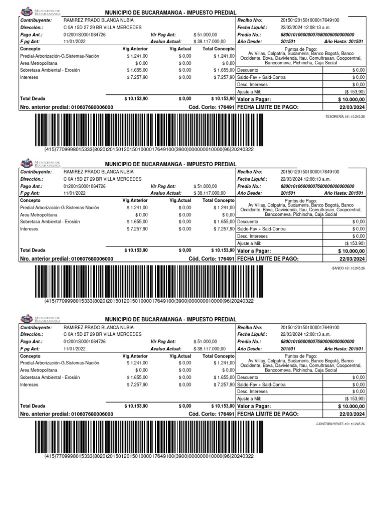 Recibos | PDF | Bancos