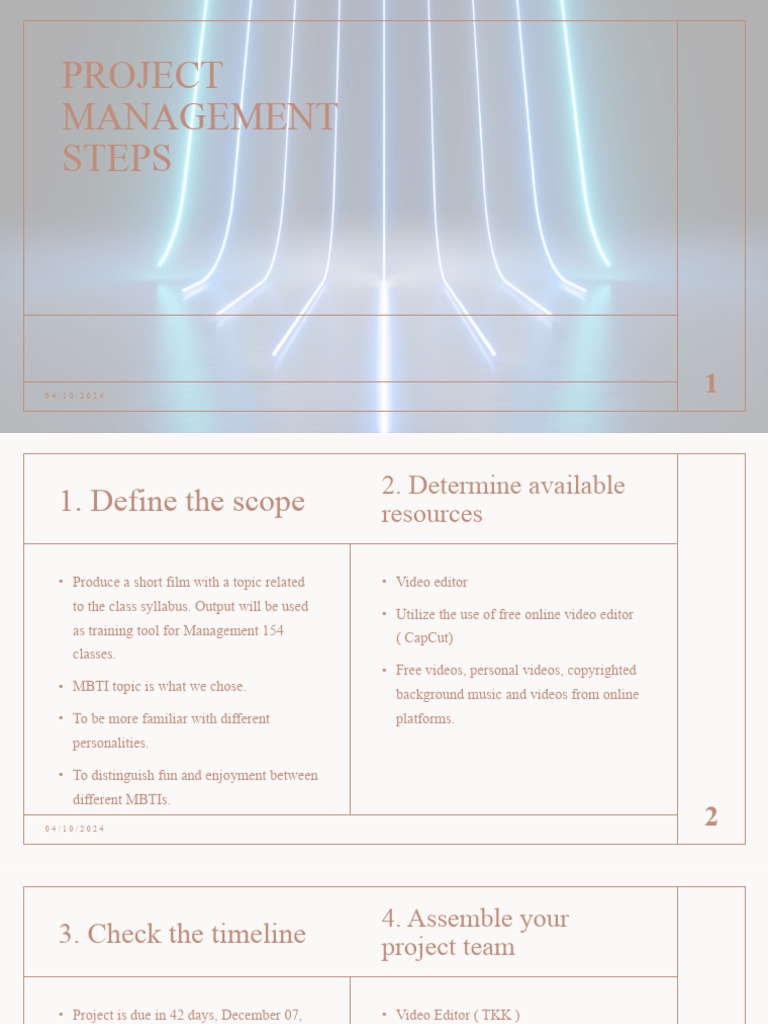 Trishia Komal Kush 13 Project Management Steps | PDF | Art | Computers