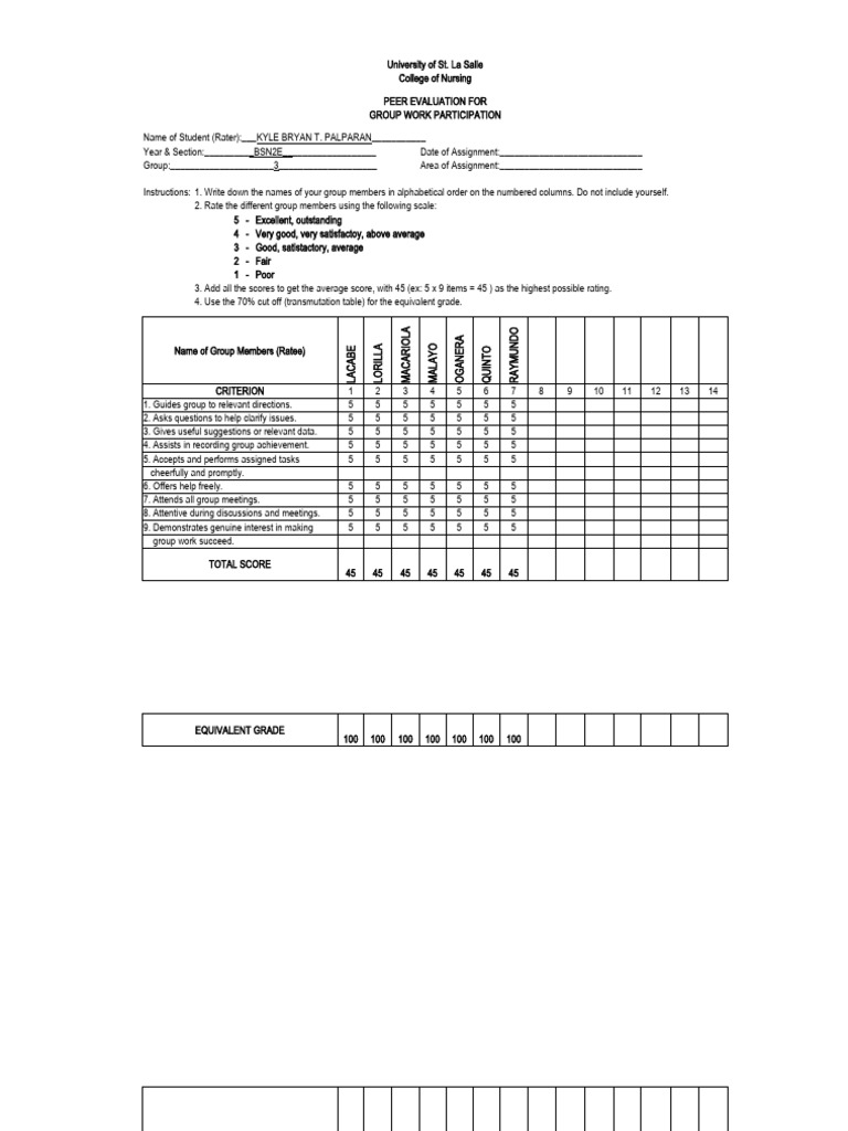 Bioethics Peer Eval - Palparan | PDF