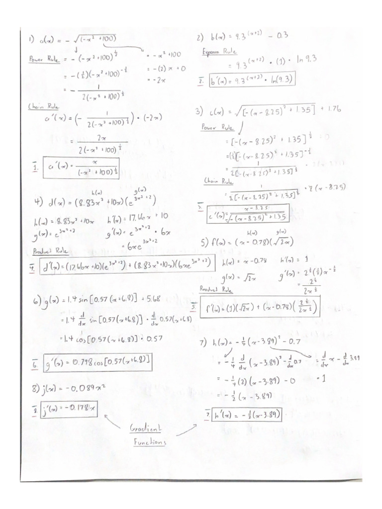 Gradient Functions | PDF