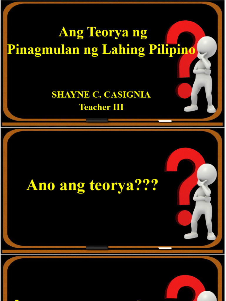 Teorya NG Pinagmulan NG Lahing Pilipino | PDF