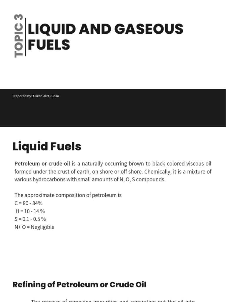 Liquid and Gaseous Fuels Overview | PDF | Petroleum | Gasoline