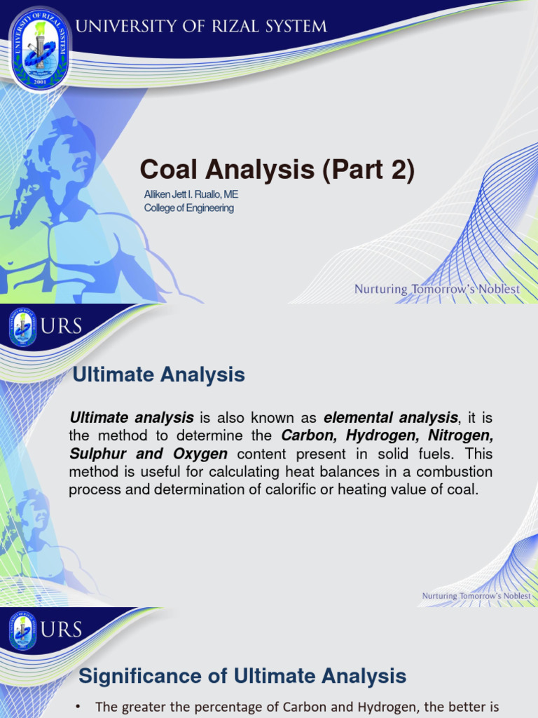 Coals Ultimate Analysis Combustion Engineering | PDF | Chemical Process Engineering | Physical ...