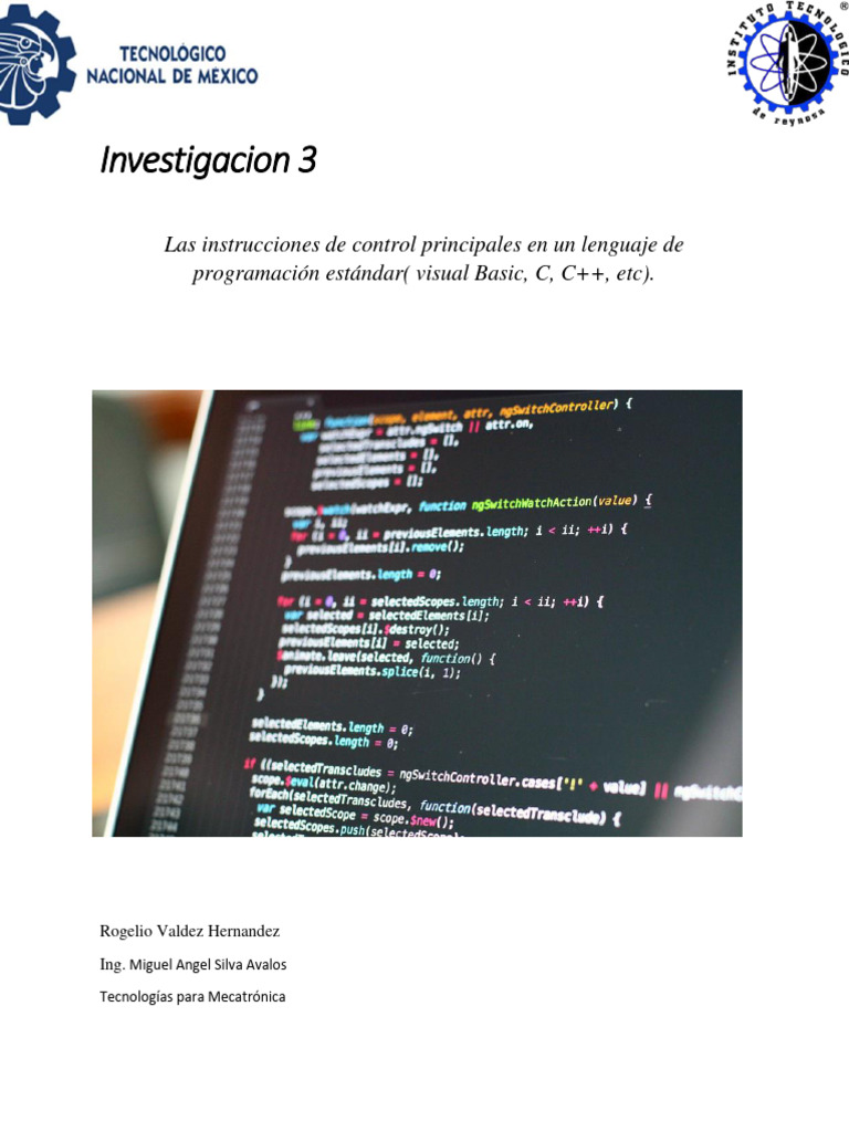 Instrucciones de Control en Programación | PDF | Programa de computadora | Programación