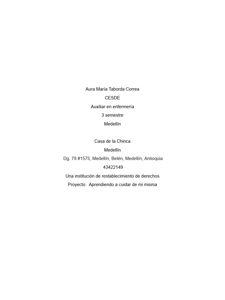 Aura María Taborda Correa BECA 1 | PDF