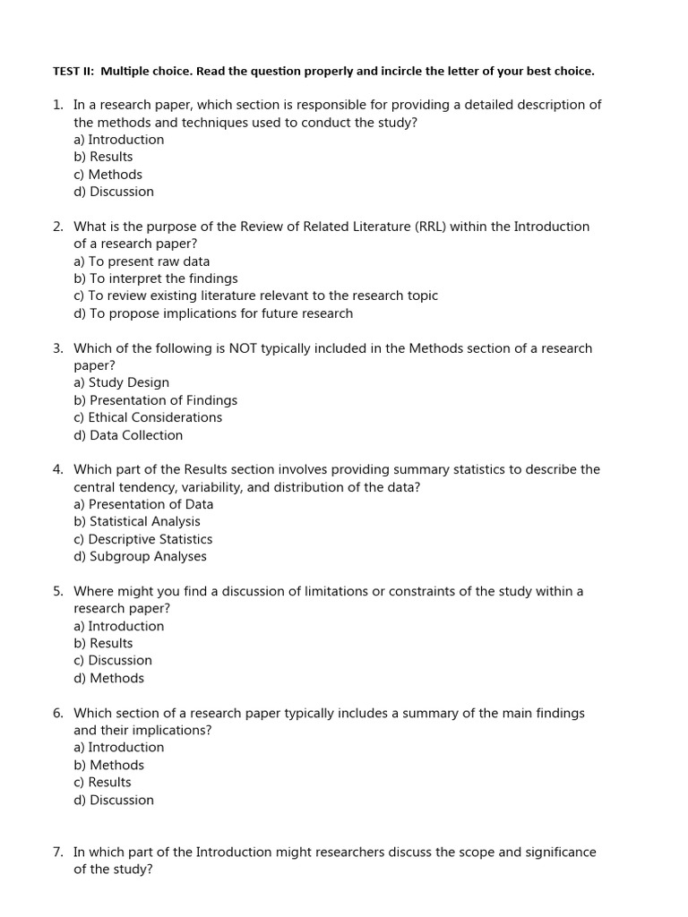 2ND Quarter Periodical Exam. PR2 - Page2 | PDF | Statistics | Methodology