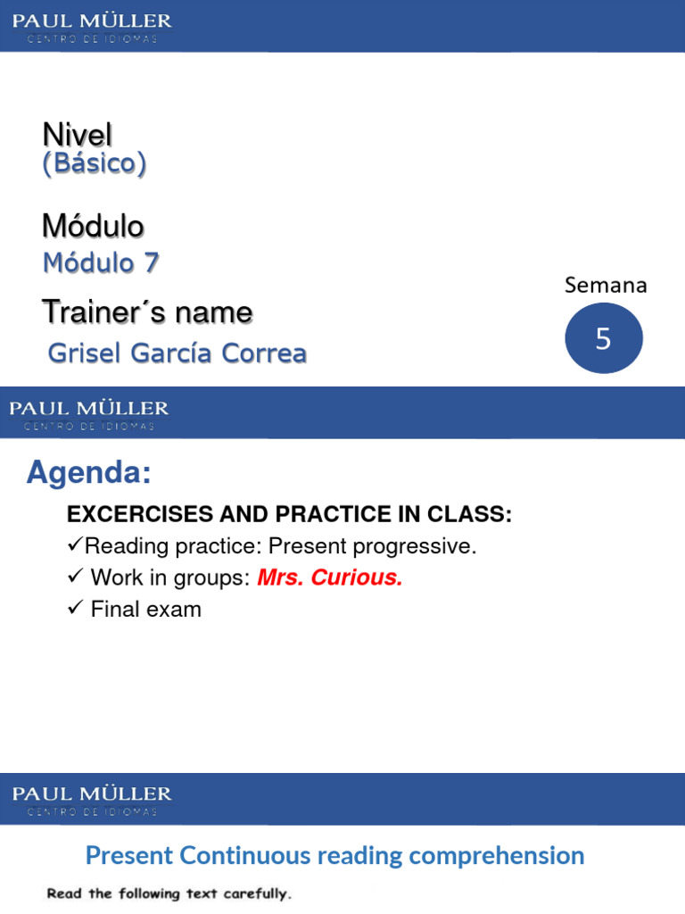 Basic Present Progressive Module | PDF | Language Arts & Discipline
