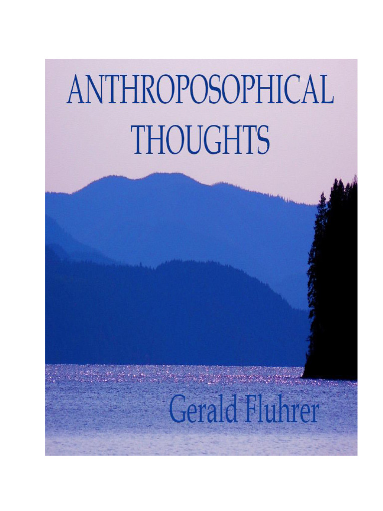 FLUHRER - Anthroposophical Thoughts | PDF | Thought | Intuition